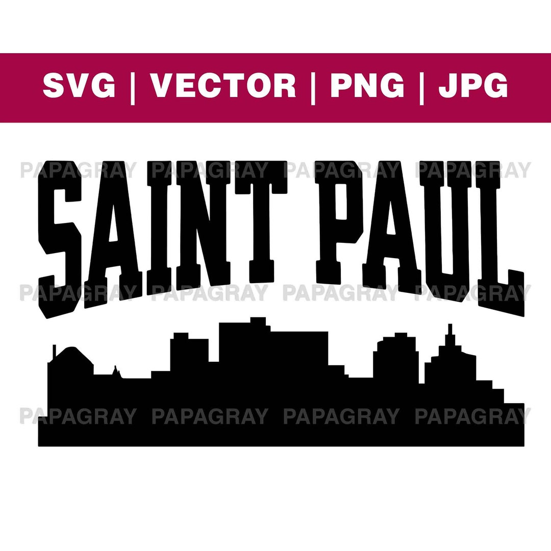 Saint Paul Skyline SVG: Minnesota Cityscape Vector (digital Download ...