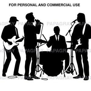 Band Silhouette SVG Graphic Bundle - 10 Designs | Digital Download ...