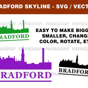 Bradford Skyline SVG | Digital Download | Bradford SVG, Bradford ...