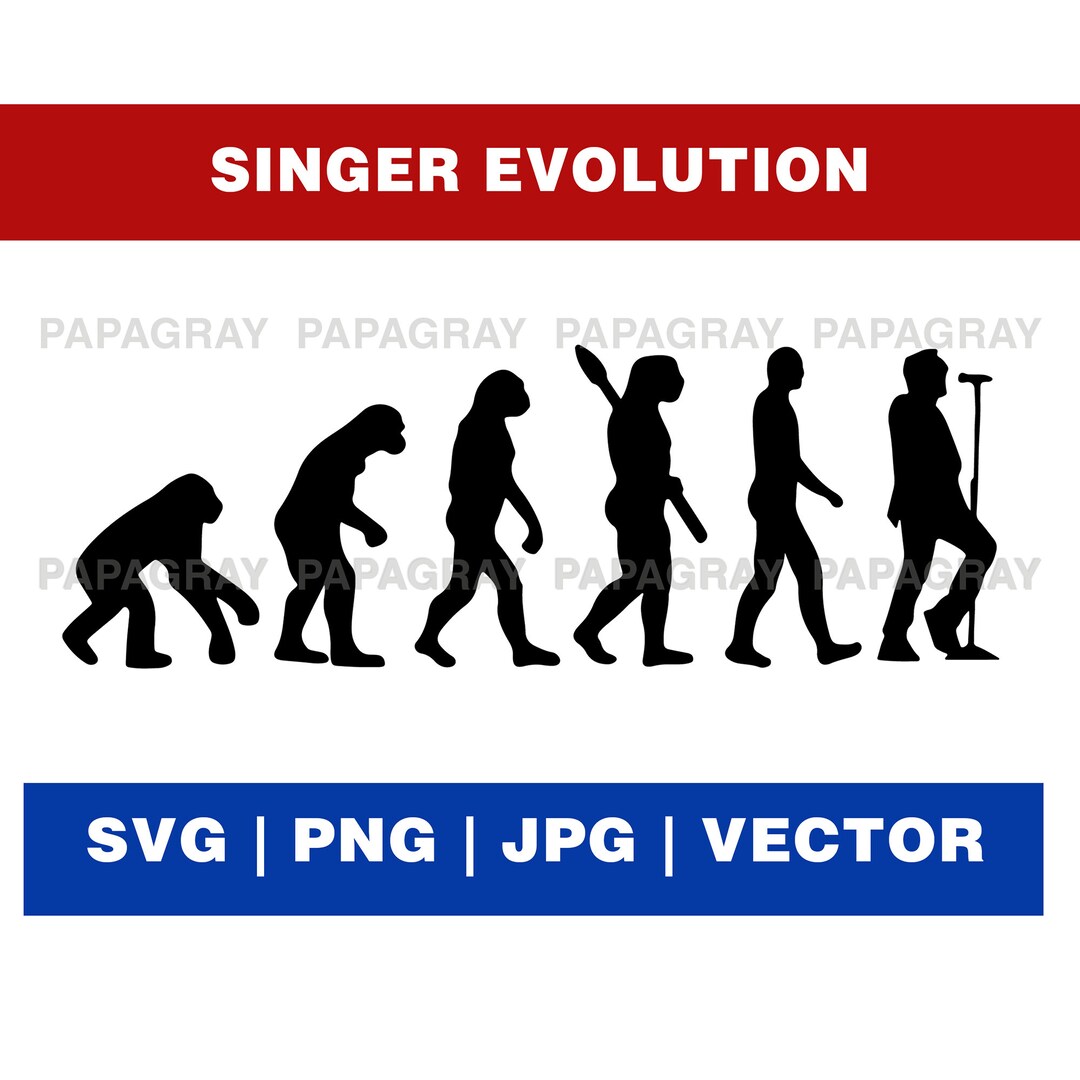 Singer SVG Evolution Graphic | Digital Download | Singer PNG, Singer ...