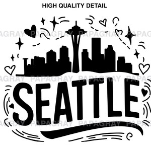 Seattle Skyline SVG Vector Bundle - 7 Designs | Digital Download ...