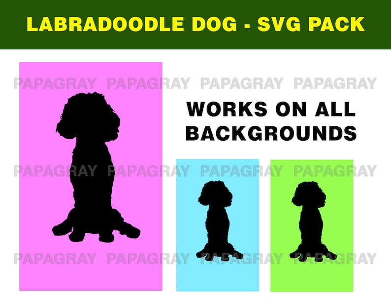 Labradoodle Dog Silhouette Pack 10 Designs Digital - Etsy