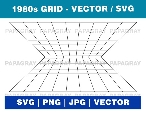 1980s Grid SVG Vector Graphic Digital Download Retro Grid | Etsy UK