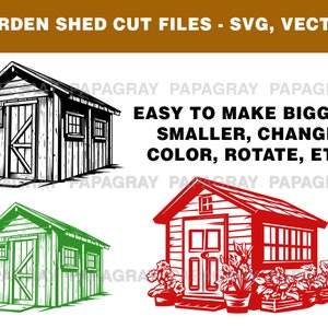 Garden Shed SVG Cut Files - 10 Designs | Digital Download | Toolshed ...