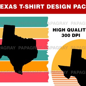 Texas T-shirt Design Pack 40 Designs Digital Download Texas Graphic ...