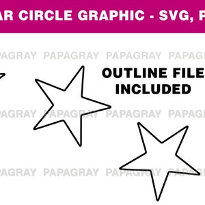 Star SVG Circle Graphic Digital Download Star Circle Vector, Star ...
