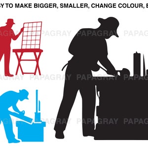 Woodworking SVG Vector Graphic Bundle: 20 Carpentry Designs (digital ...