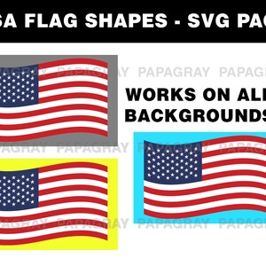 USA Flag Shapes SVG Graphic - 10 Designs | Digital Download | America ...