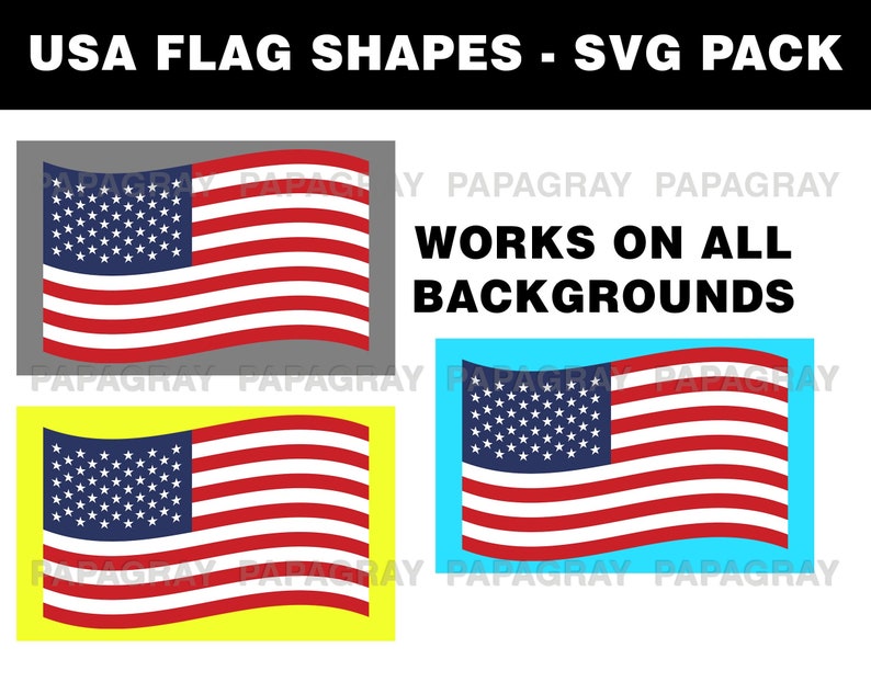 USA Flag Shapes SVG Graphic 10 Designs Digital Download - Etsy