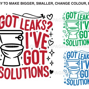 Plumber SVG Vector Graphic Sayings 18 Designs Digital Download Plumbing ...