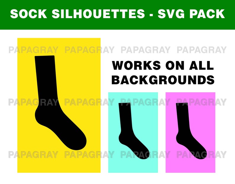 Socks SVG Silhouette Pack 20 Designs Digital Download - Etsy