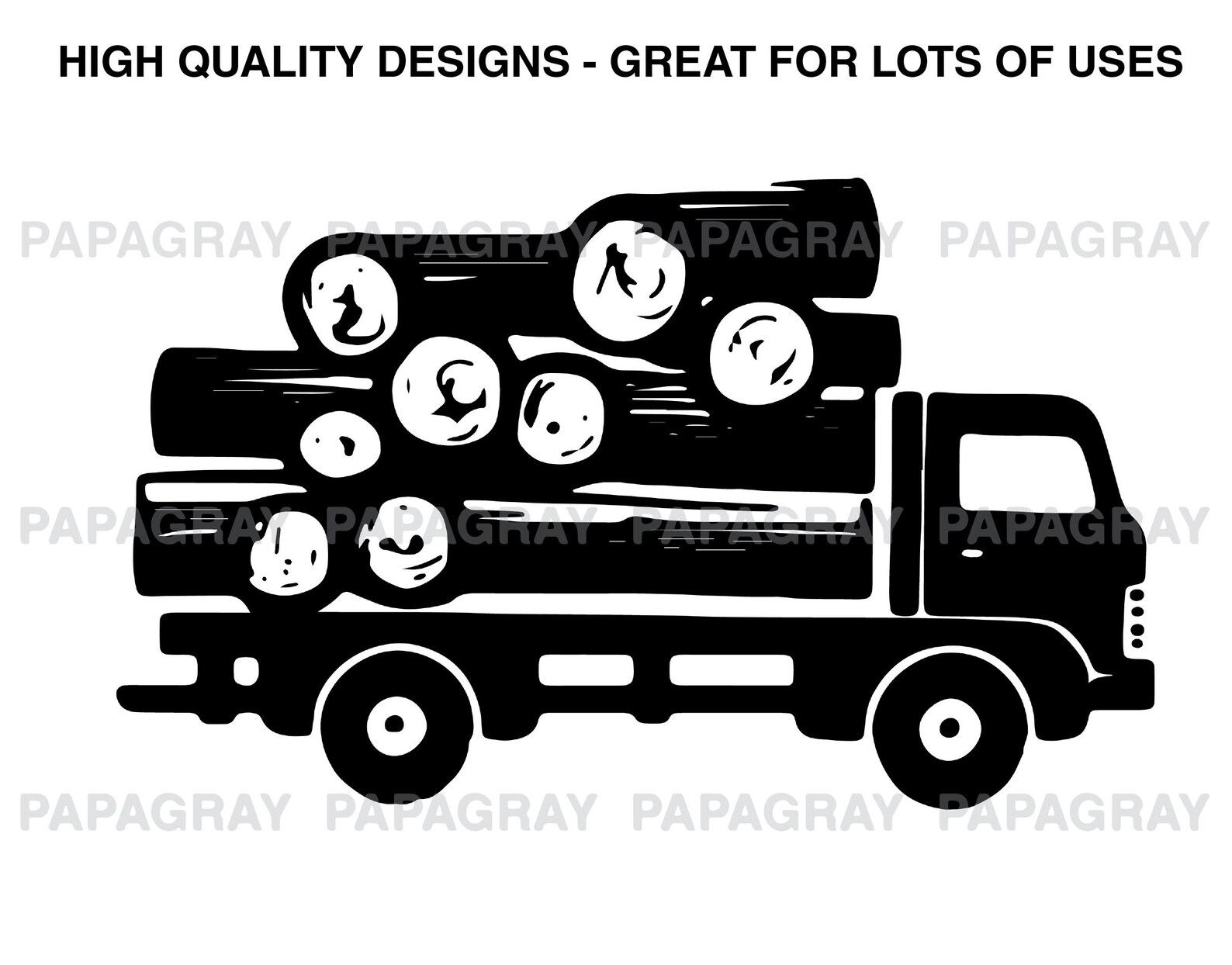 Log Trucks SVG Vector Bundle - 6 Designs | Digital Download | Logging ...