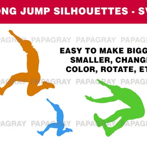 Long Jump SVG Graphic Pack - 8 Designs | Digital Download | Long Jump ...