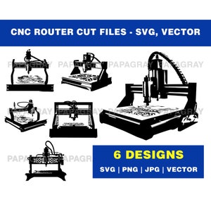 CNC Router SVG Cut Files - 6 Designs | Digital Download | Milling ...