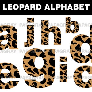 Leopard Print Alphabet PNG - Clip Art BUNDLE PACK | Digital Download ...