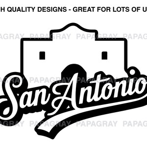 San Antonio Skyline SVG Vector Bundle - 7 Designs | Digital Download ...