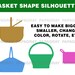 Basket Shapes SVG Silhouette Pack - 20 Designs | Digital Download ...