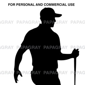 14 Male Golfer Silhouette SVG Vector Bundle | Digital Download | Golf ...