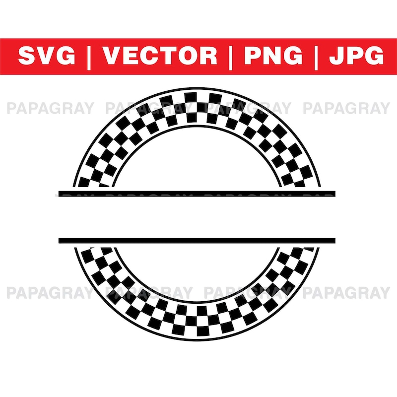 Half Checkered Circle - Etsy