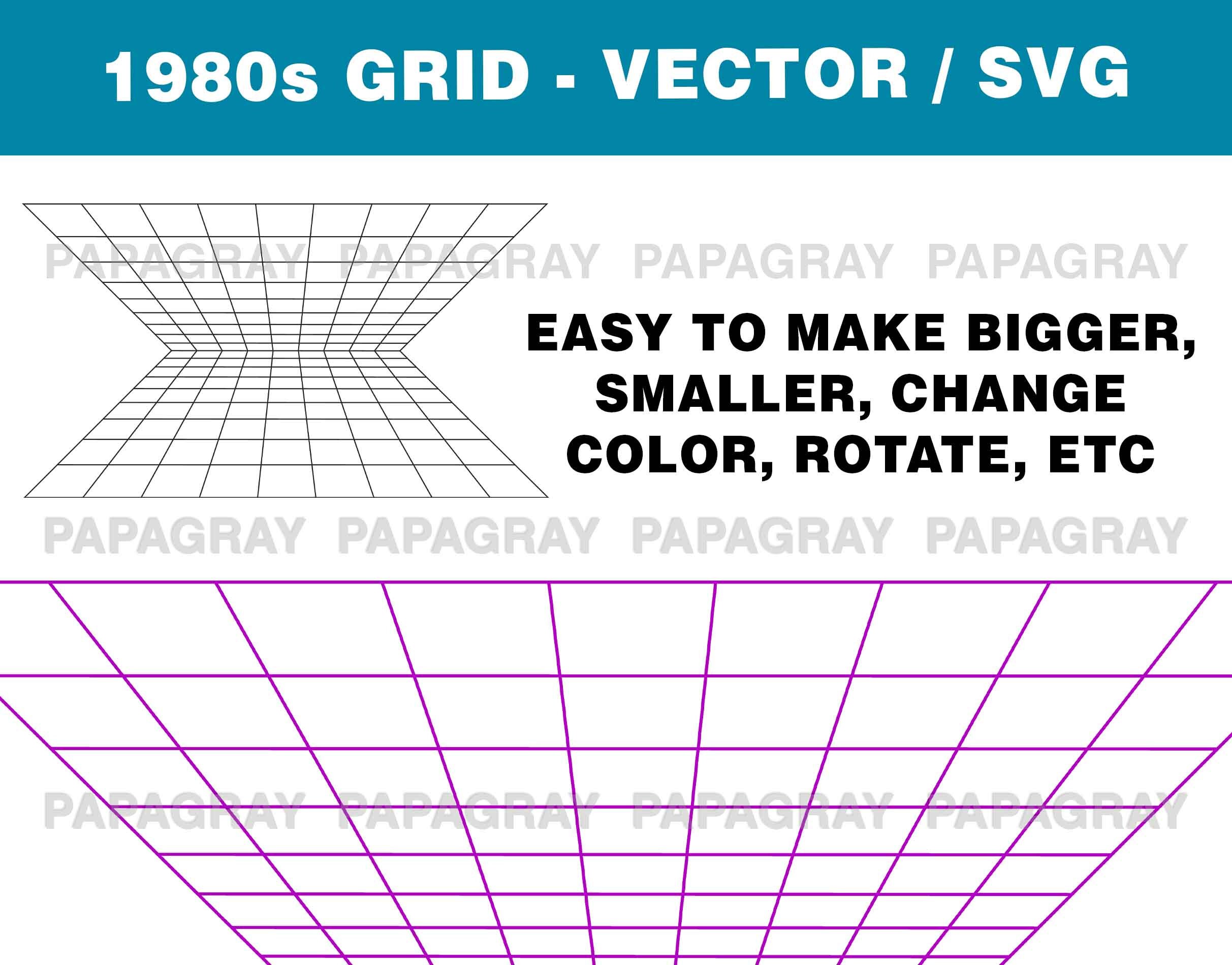 1980s Grid SVG Vector Graphic Digital Download Retro Grid - Etsy