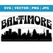 Baltimore City Skyline SVG | Digital Download | Maryland Skyline ...