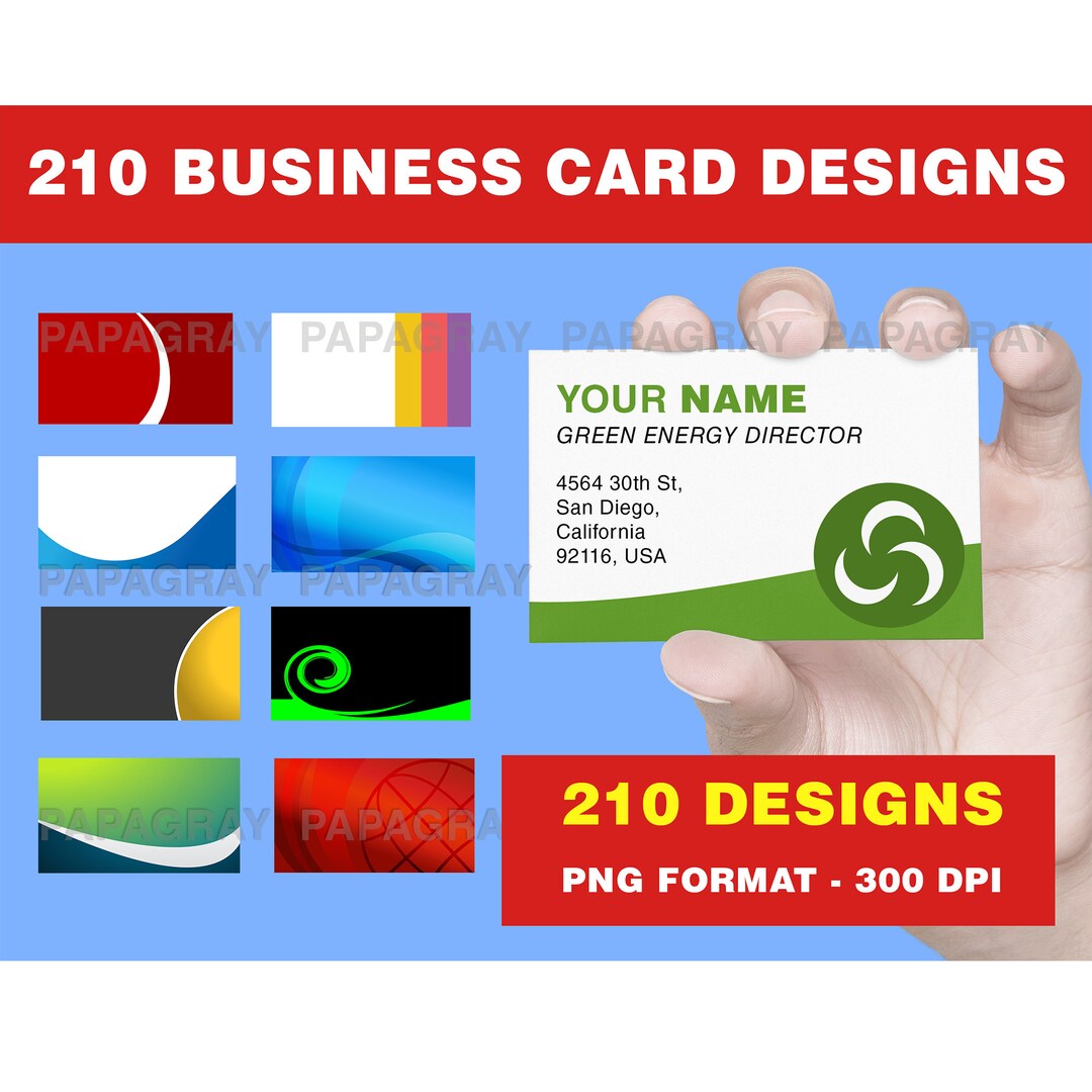 Business Card Templates Mega Pack 210 Designs Digital Download ...
