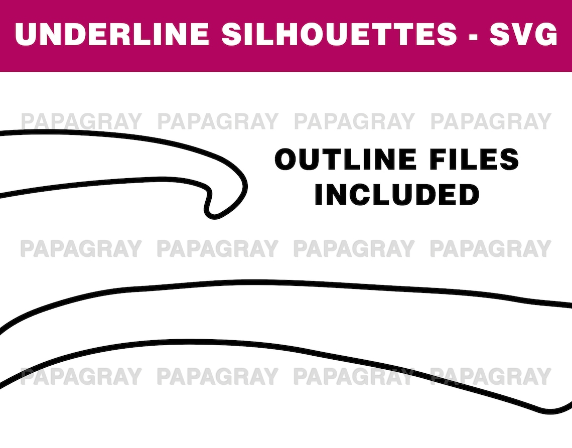 Underline SVG Pack 12 Designs Digital Download College - Etsy