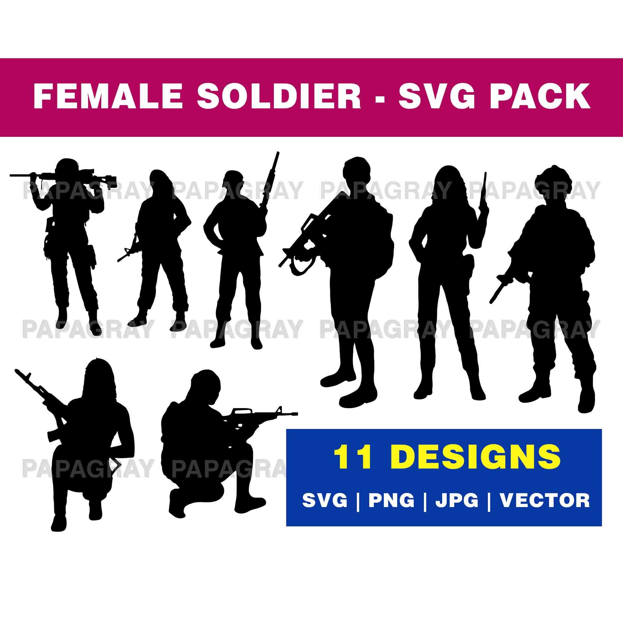 Female Military Silhouette