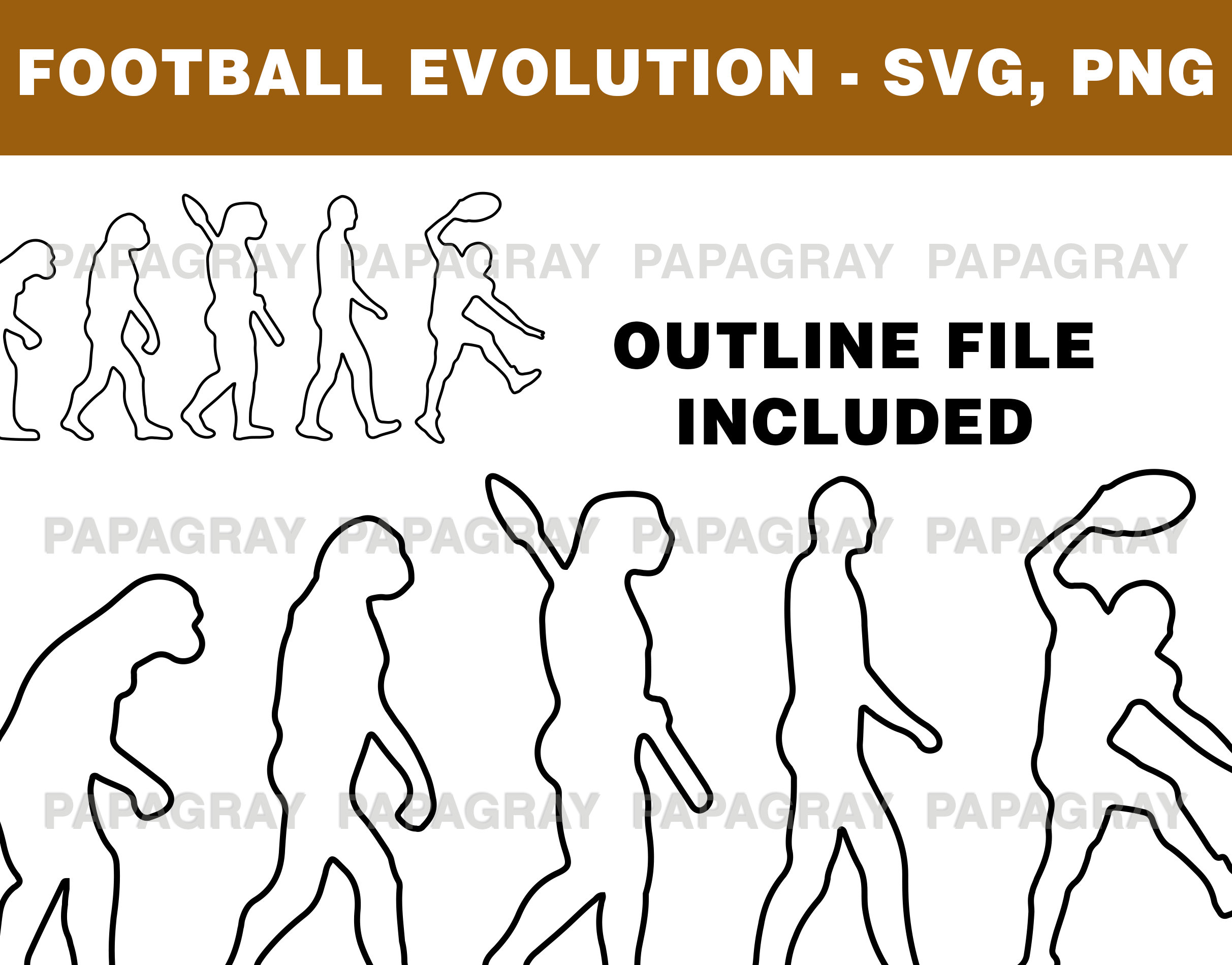 Football SVG Evolution | Digital Download | Football SVG, American ...