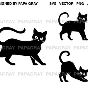 Black Cats SVG Graphic Bundle - 10 Designs | Digital Download ...