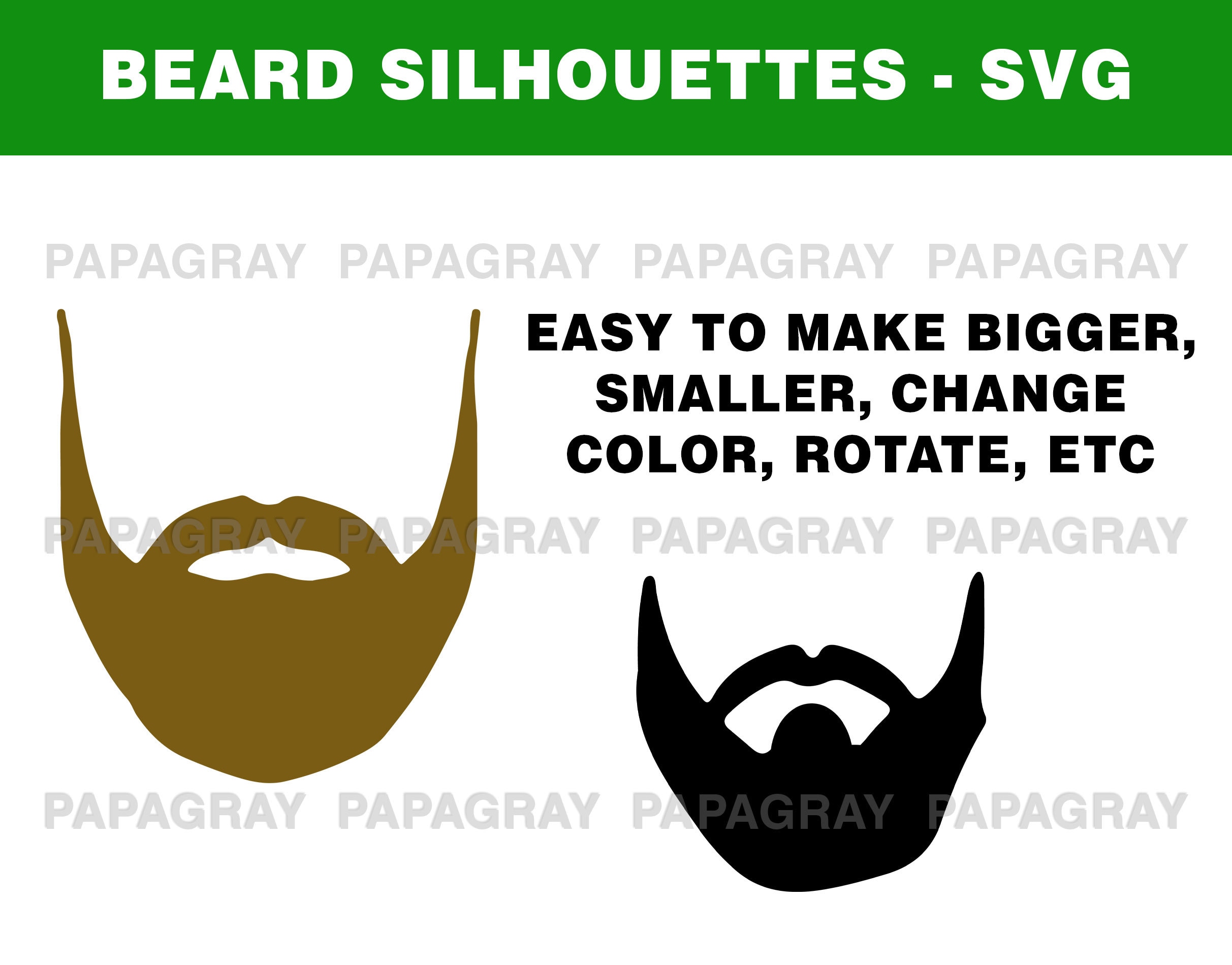 Beard Silhouette Vector