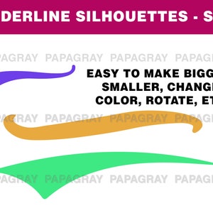 Underline SVG Pack - 12 Designs | Digital Download | College Underline ...