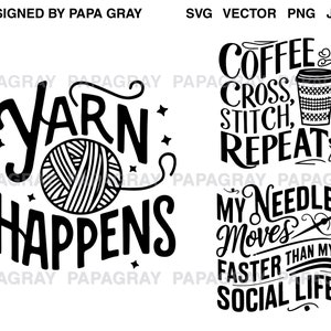 20 Cross Stitch Sayings SVG Vector Bundle | Digital Download ...