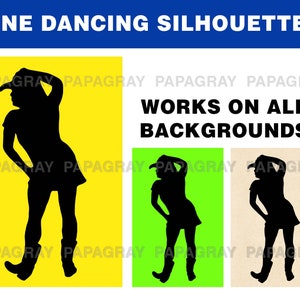 Line Dancing Silhouette Pack - 8 Designs | Digital Download | Cowboy ...