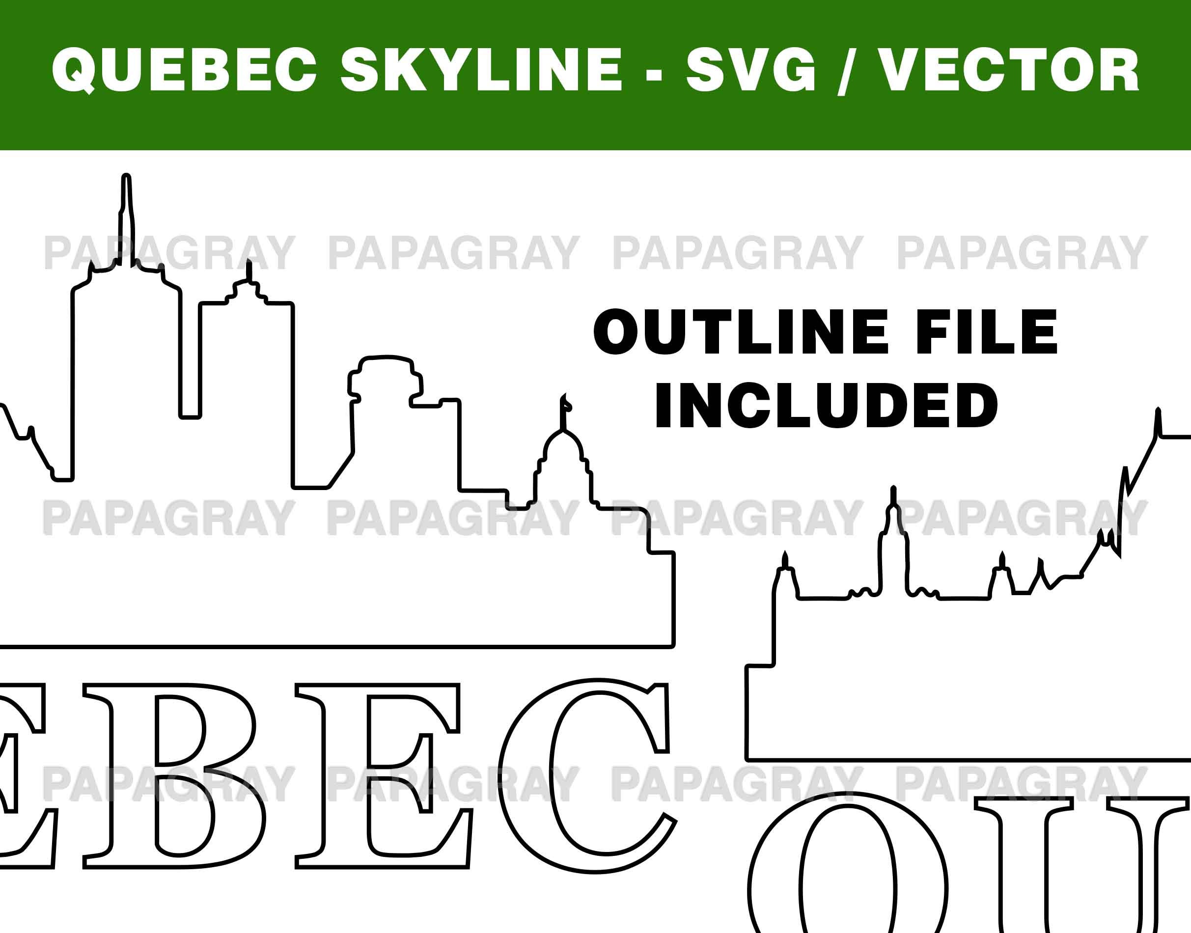 Quebec Skyline SVG Digital Download Quebec SVG Quebec | Etsy