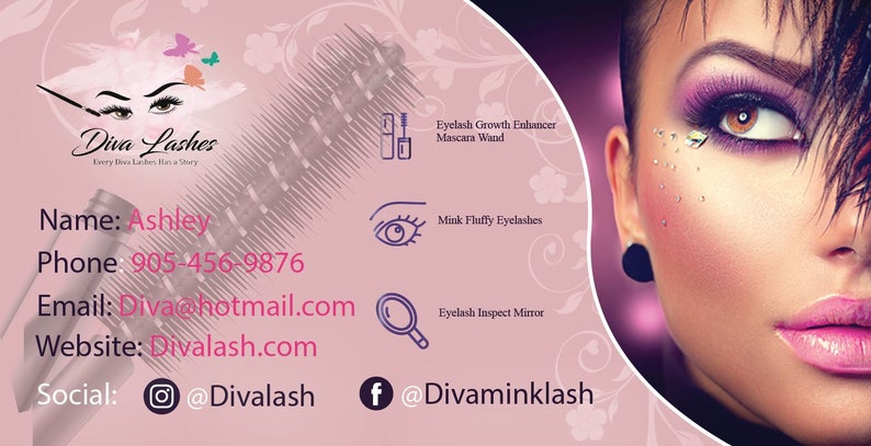 Eyelash Business Card - Etsy