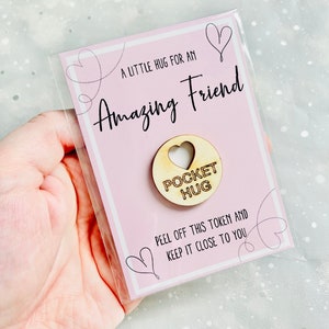 Amazing Friend Pocket Hug, Best Friend Hug Token, Gift for Special ...