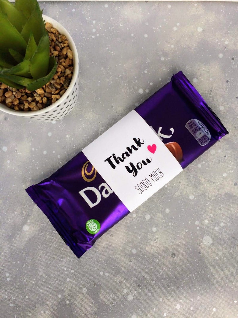 Thank You Chocolate Bar Thank You Chocolate gift Thank You | Etsy