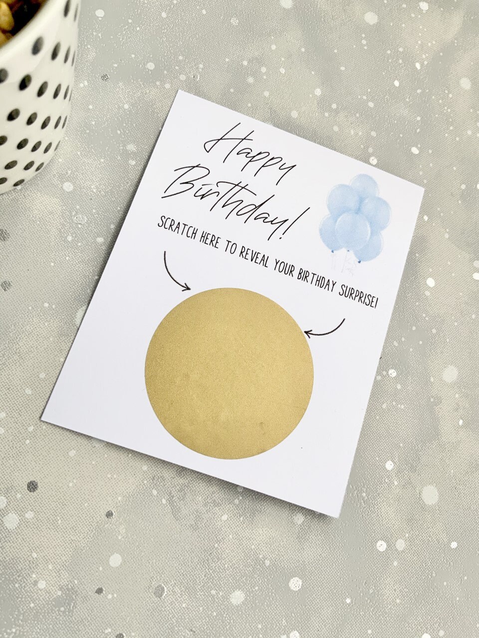 Happy Birthday personalised scratch card birthday | Etsy