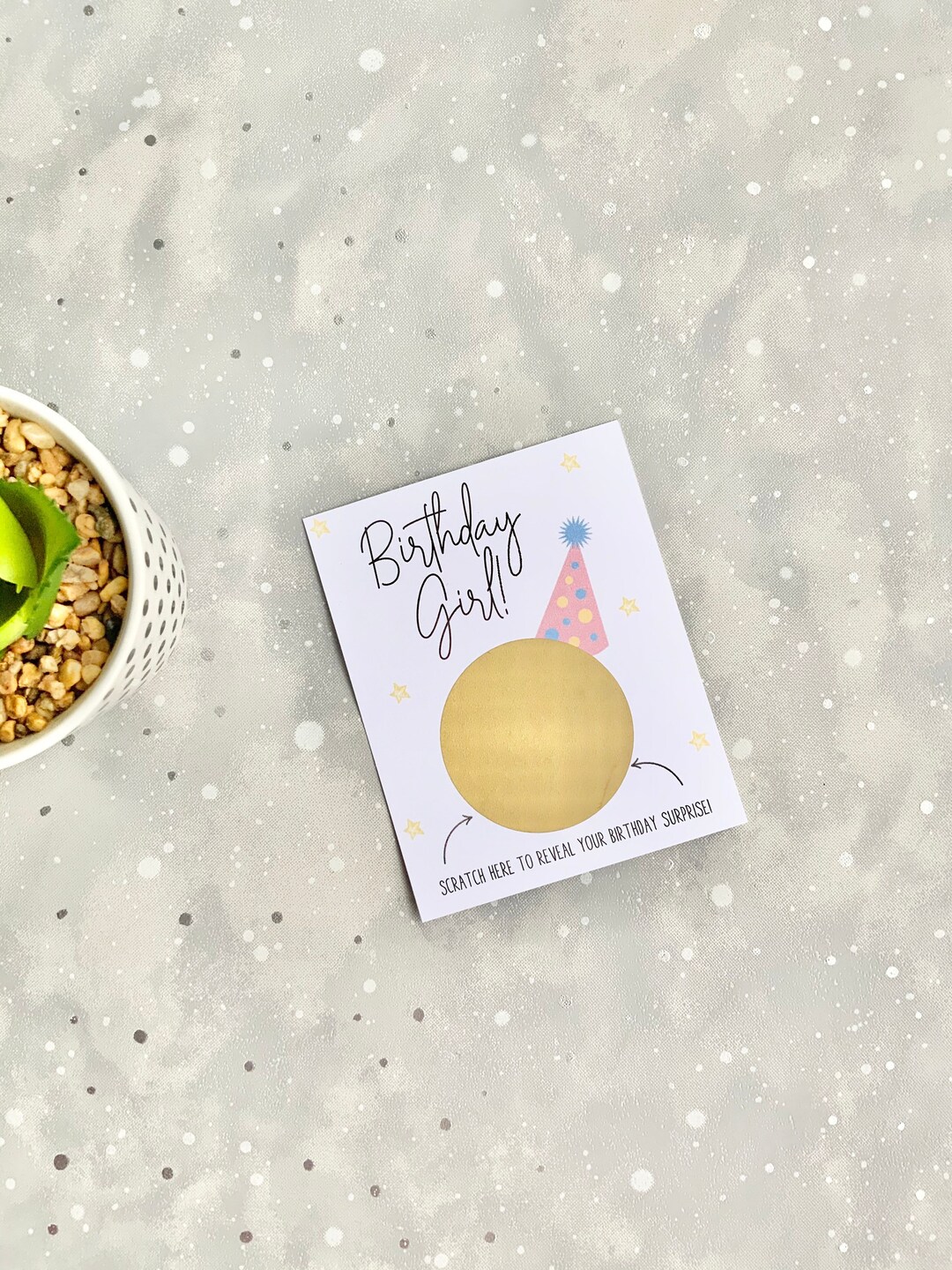 Personalised Birthday Girl Scratch Card Happy Birthday - Etsy