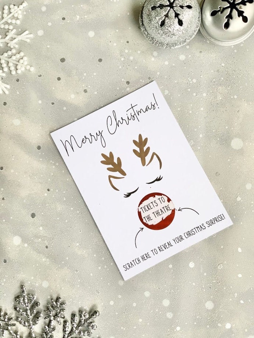 Merry Christmas Personalised Scratch Card, Christmas Scratch Card ...