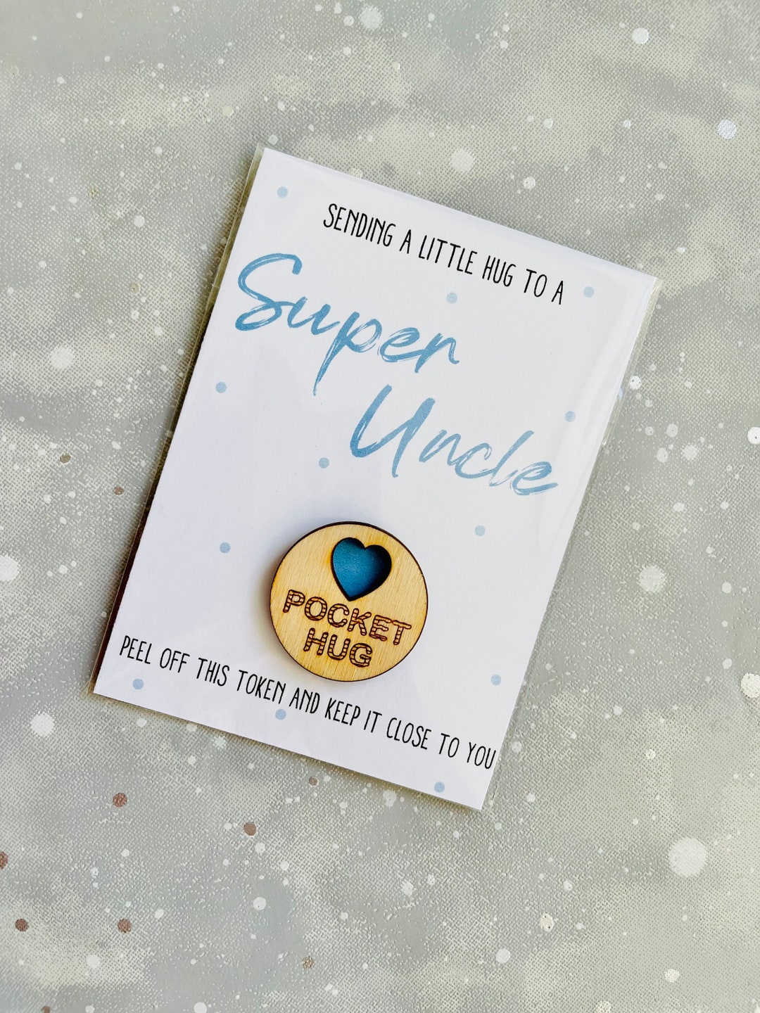 Super Uncle Pocket Hug, Uncle Hug Token, Gift for an Uncle, Uncle ...