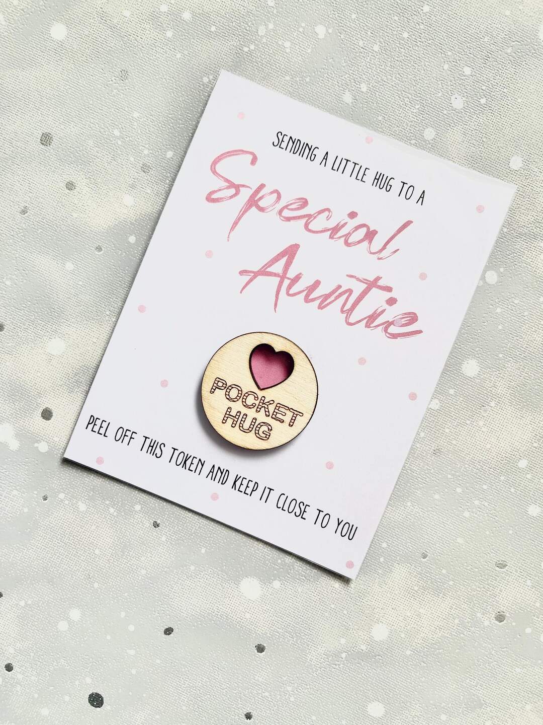 Special Auntie Pocket Hug, Auntie Hug Token, Gift for Auntie, Aunties ...