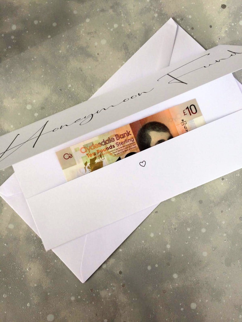 Honeymoon Fund Money Wallet Wedding Gift Voucher Wallet - Etsy UK