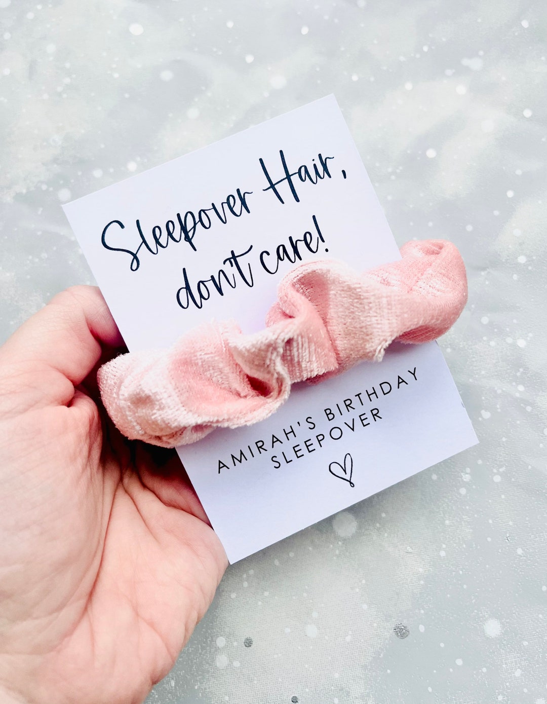 Personalized Sleepover Hair Dont Care Scrunchie, Sleepover Party Bag ...