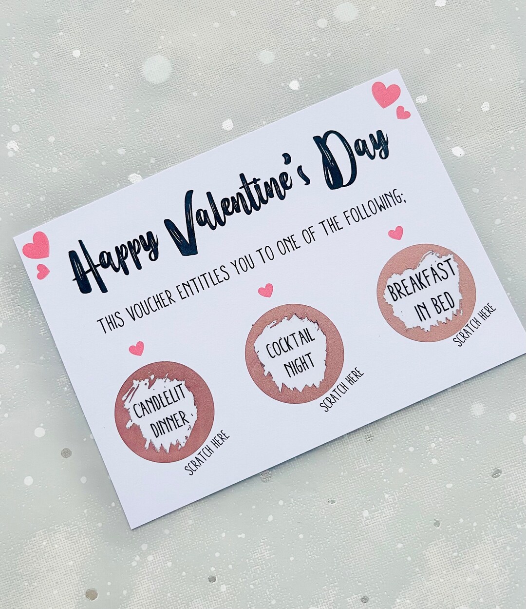 Personalized Valentines Day Scratch Card, Funny Valentines Gift ...