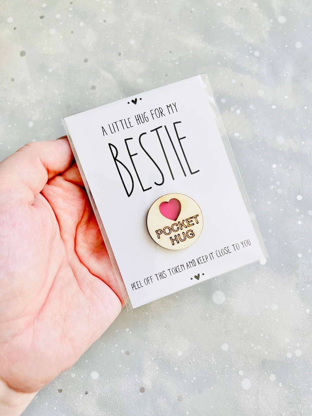 A Little Hug for My Bestie Pocket Hug, Bestie Hug Token, Gift for Best ...