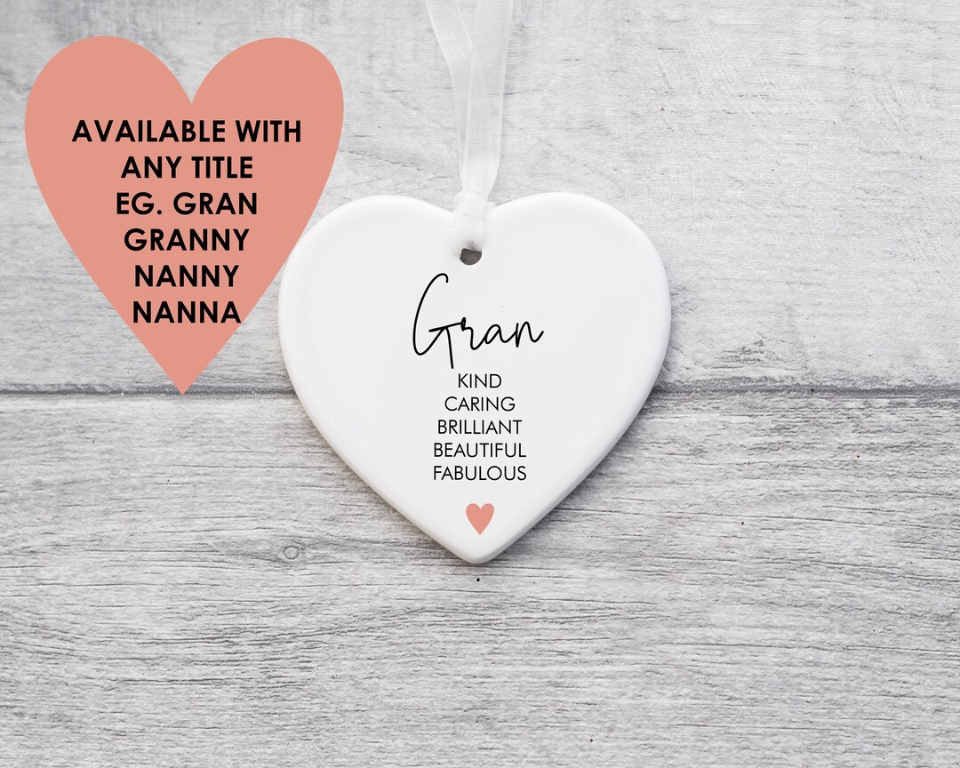 Grandmother Heart Keepsake Gift, Gran Gifts, Nanna Gift, Gift for ...