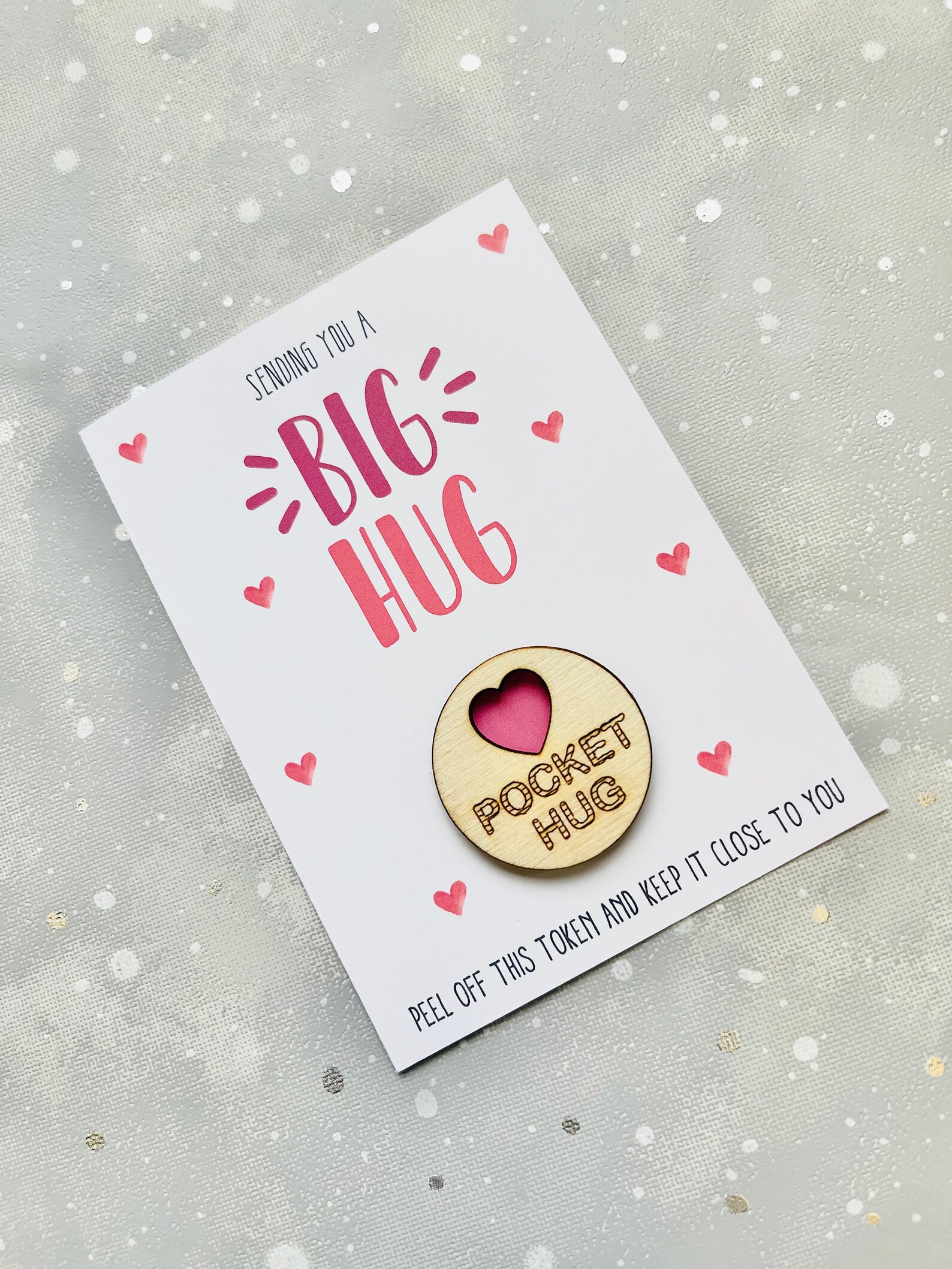 Sending You a Big Hug Pocket Hug Hug Token Thinking of You | Etsy