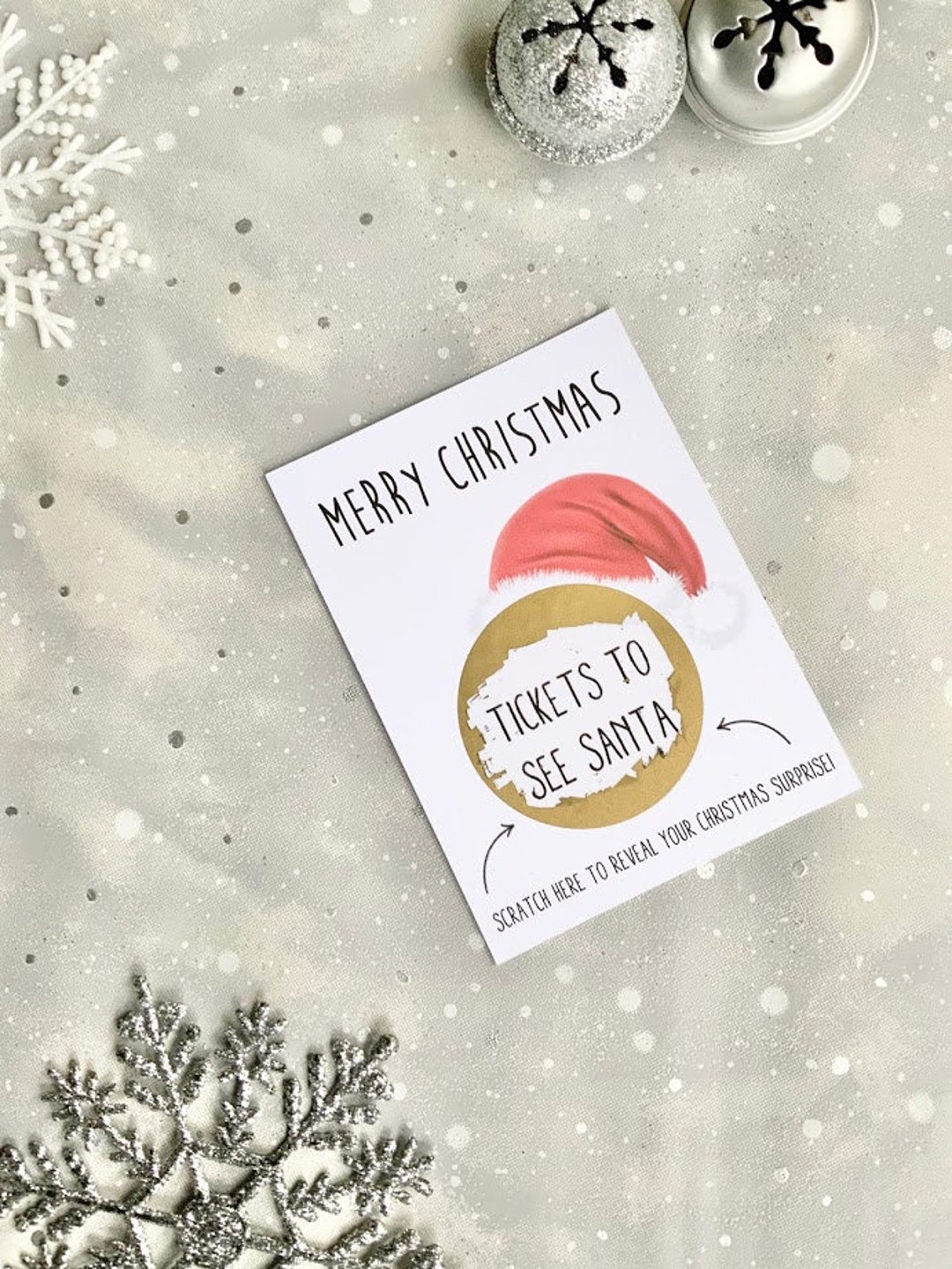 Personalised Christmas Scratch Card Santa Christmas Scratch - Etsy